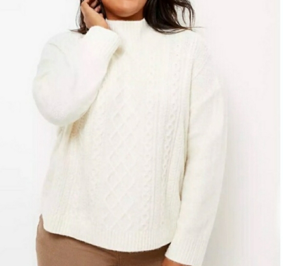 LOFT | Sweaters | Loft Plus Cable Knit Sweater New | Poshmark